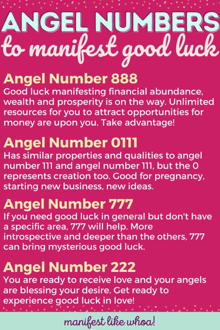 5 Angel Numbers For Manifesting Good Luck (& How To Use Them ...