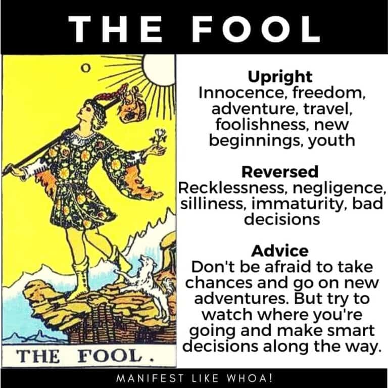 The Fool Tarot Card Meanings – Manifest Like Whoa!